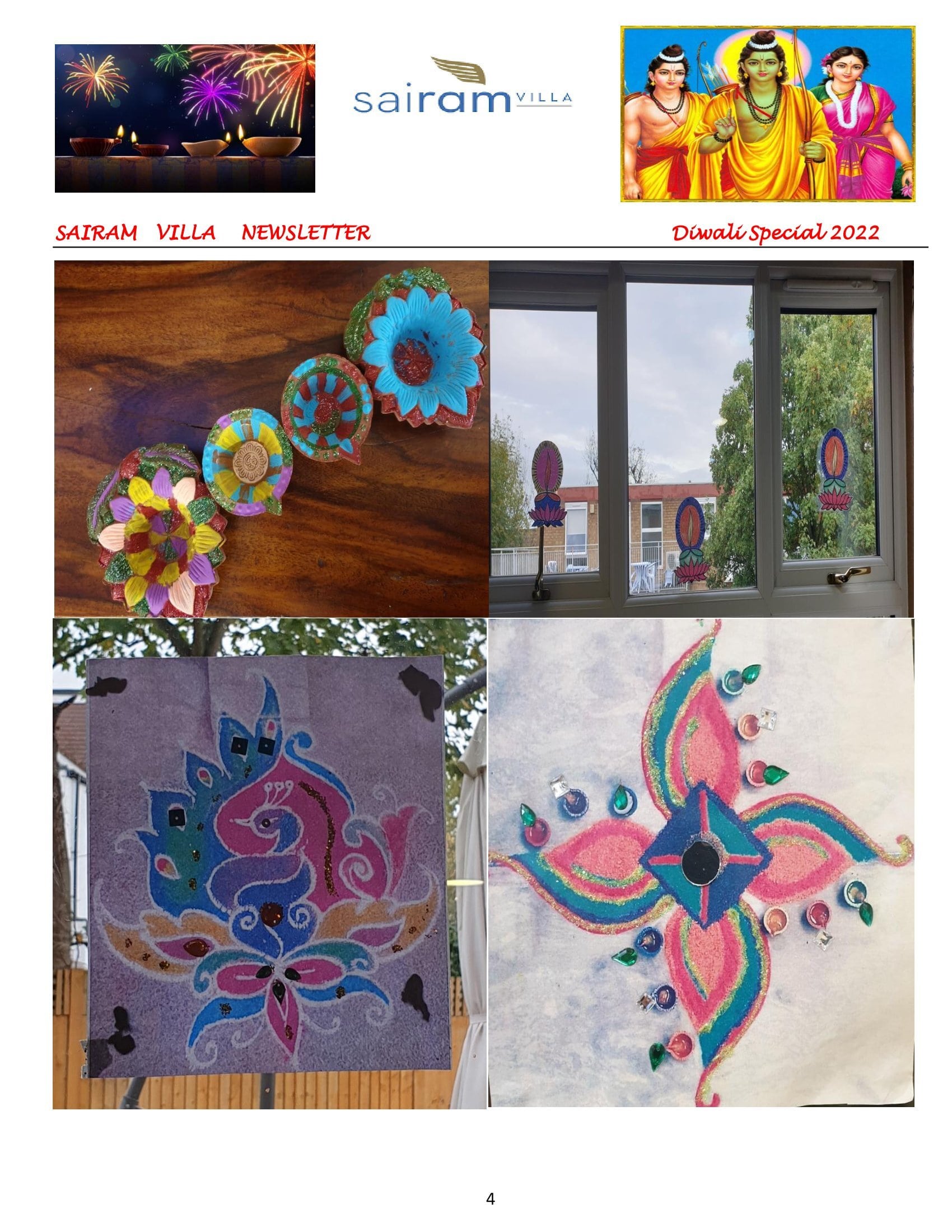 Sairam Villa - Diwali Newsletter 2022 - Angelcare PLC | MNS Care PLC