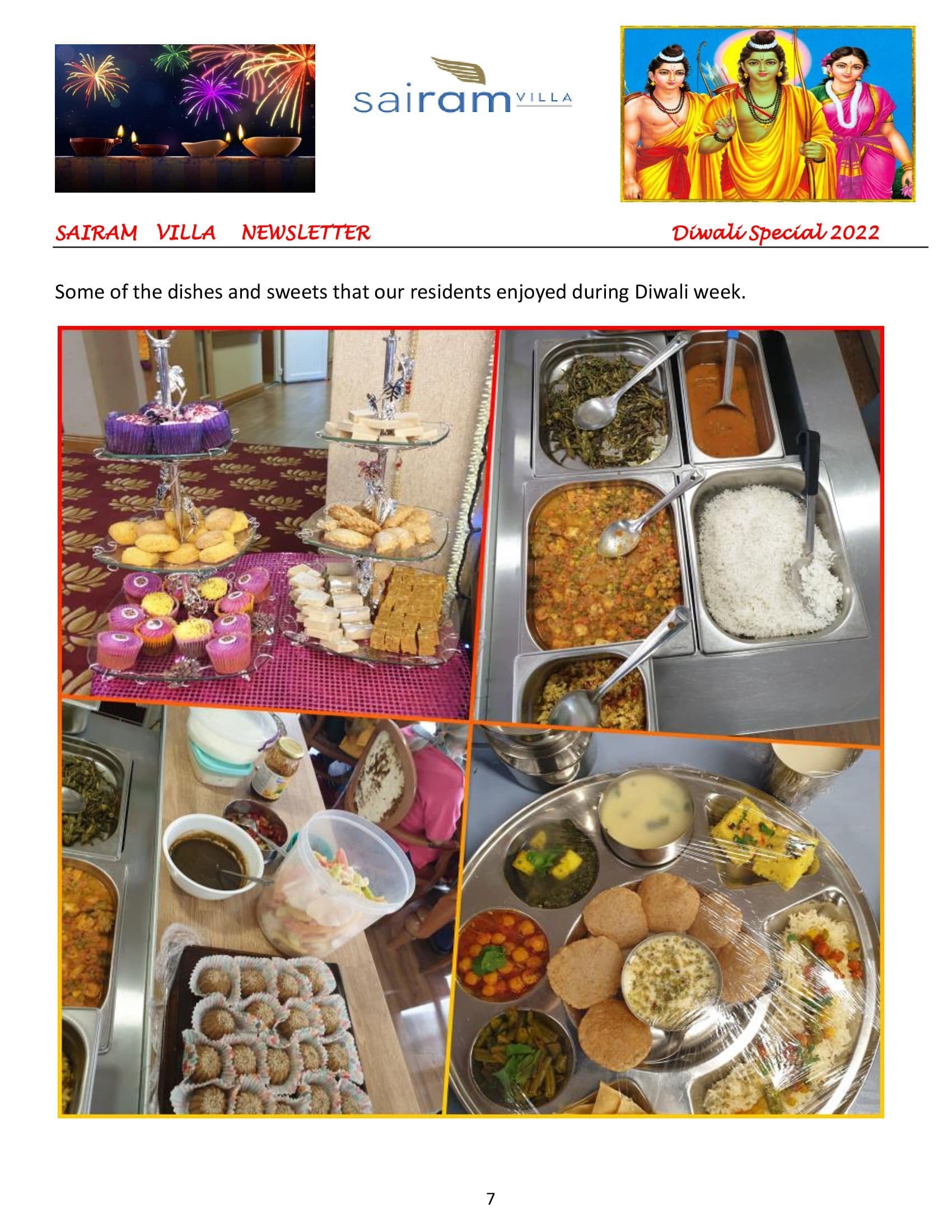 Sairam Villa - Diwali Newsletter 2022 - Angelcare PLC | MNS Care PLC